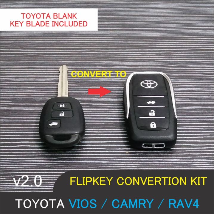 Toyota Flipkey Conversion Kit - VIOS Gen 3 & Gen 4 - 2/3 Buttons v2 ...