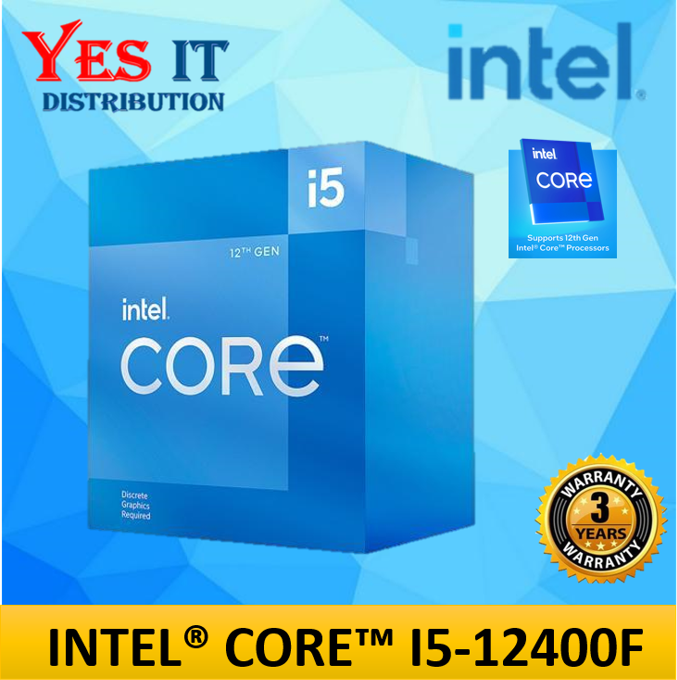 INTEL CORE I5-12400F 12th GEN 18M CACHE UP TO 4.40 GHz DESKTOP ...