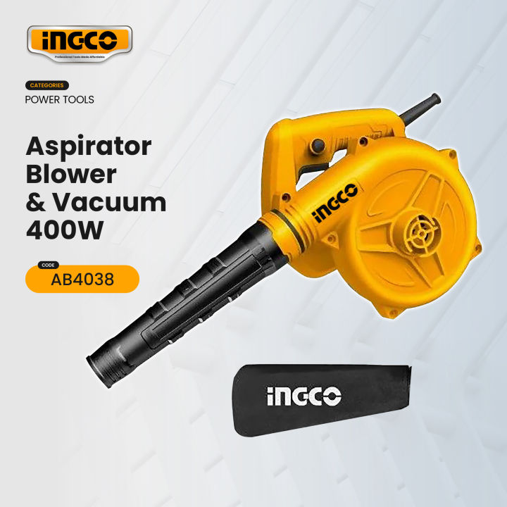Ingco 400W 2 IN 1 Electric Dust Aspirator Vacuum Blower with 1pc Dust ...