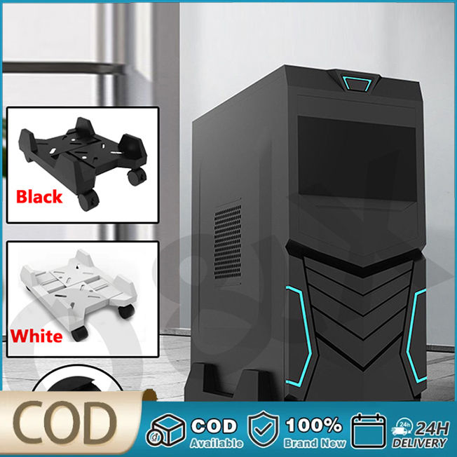 Desktop computer case base with modern, movable and extendable storage ...