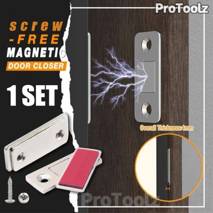 1 Set Anti-Rust Strong Door Closer Magnetic Stainless Door Catch ...