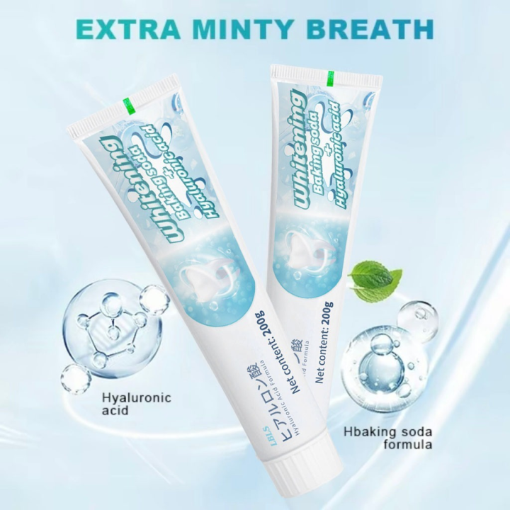 Whitening Baking Soda Toothpaste Strong Mint Flavor Long Lasting Breath ...