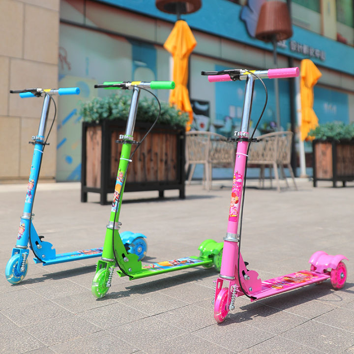 All steel frame children's scooter cartoon kid's skateboard girl ...