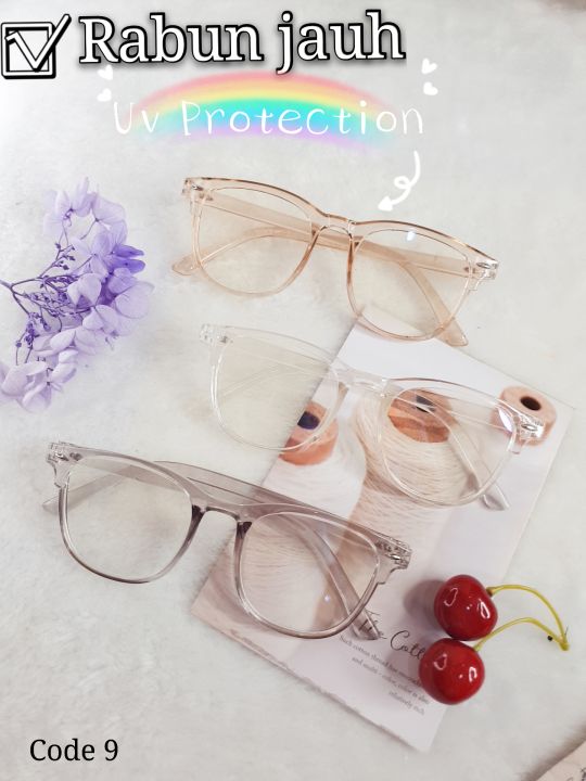 Cermin mata rabun jauh (spek myopia) whit Uv Protection (code 09) | Lazada