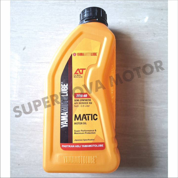 OLI YAMAMOTO LUBE MATIC 20W40 SEMI SYNTHETIC API SERVICE SG KEMASAN ...