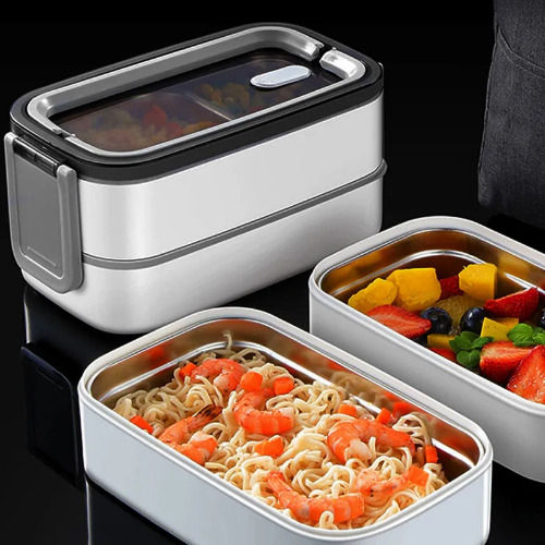 Adult Lunch Box,Single /Double Stackable Bento 304 stainless steel ...