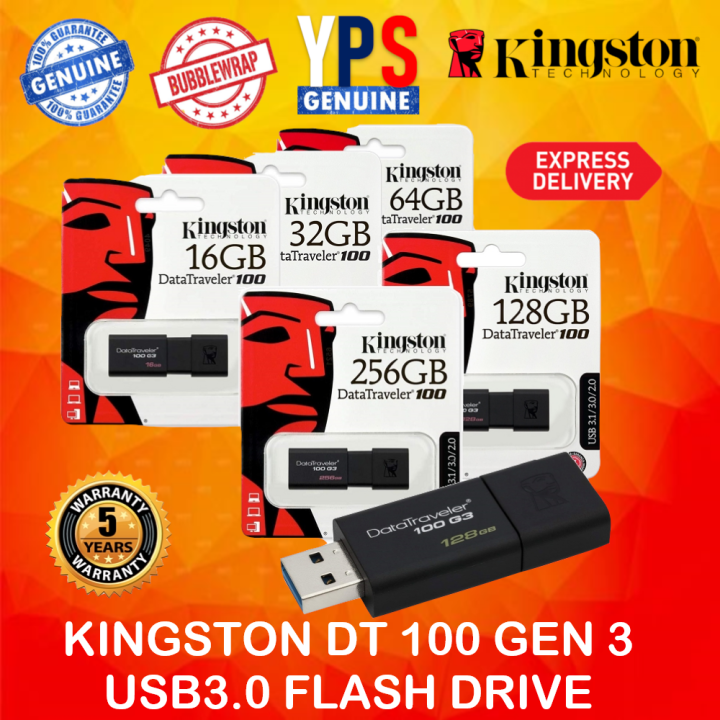 Kingston DataTraveler 100 G3 USB Flash Drives 32GB 64GB 128GB USB 3.0 ...