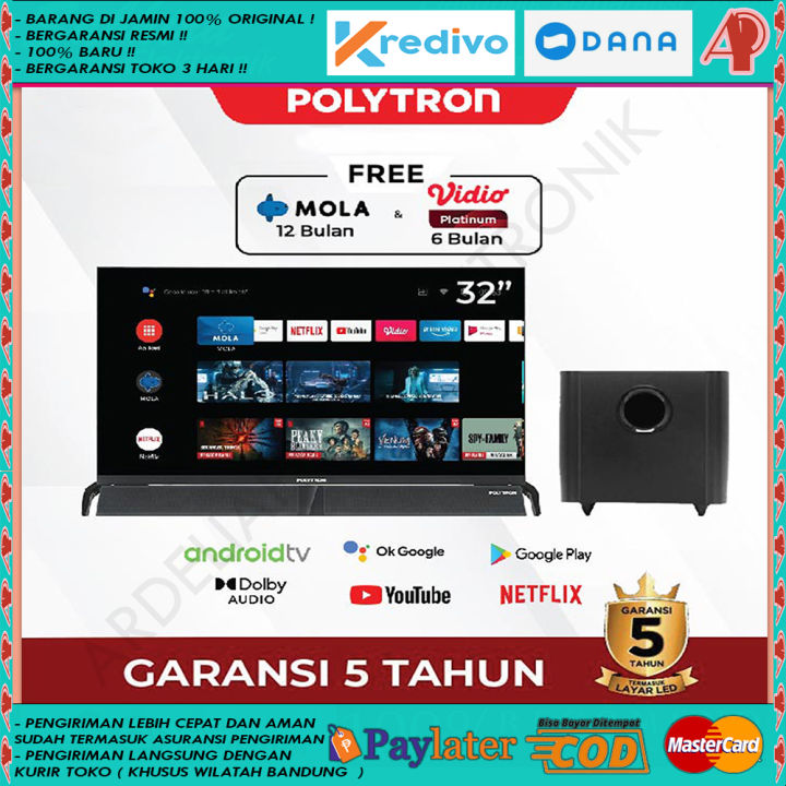 POLYTRON Smart Android Digital Mola TV 32 inch Soundbar PLD 32BAG9953 ...
