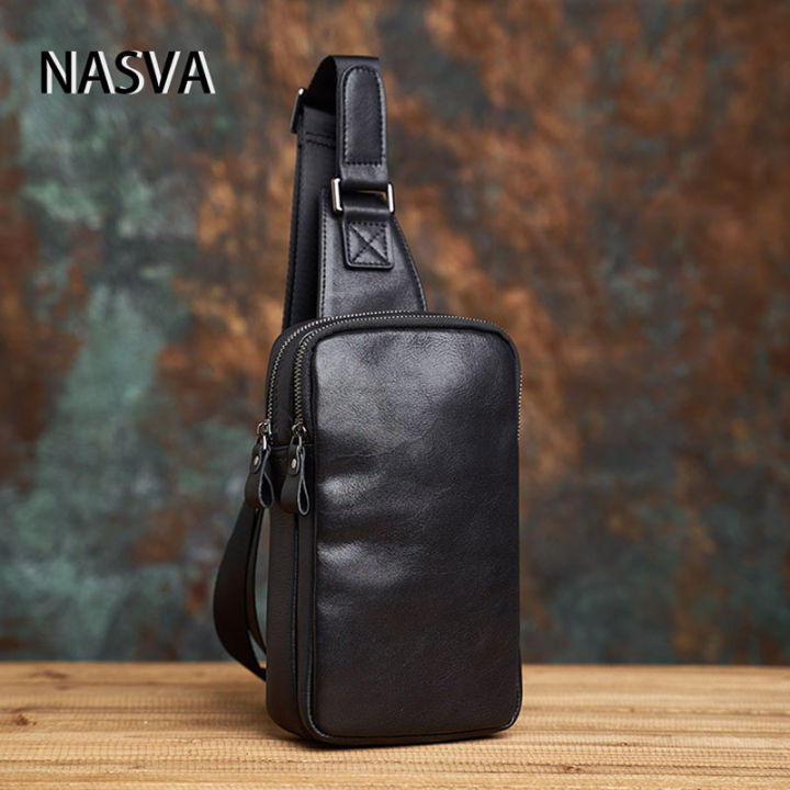 NASVA Túi Đeo Ngực Đeo Vai Da Thật Cho Nam Ba Lô Xu Hướng Thường Ngày ...