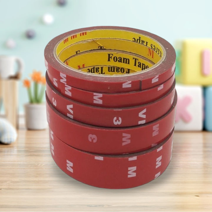 Double Tape 3M Merah Dobel Tip Lem 2 Sisi VN3 Panjang 3 m | Lazada ...