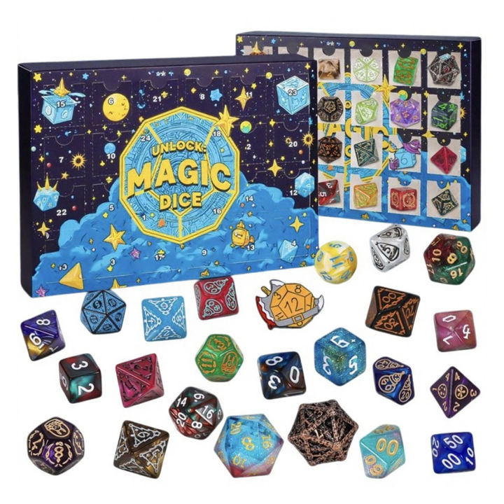 Festival Dice Advent Calendar Dice Countdown Calendar Box 24 Days ...