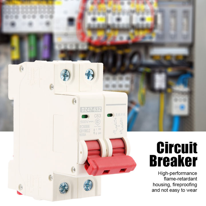 Miniature Circuit Breaker 2P DC 500V 63A Mini Circuit Breaker MCB ...