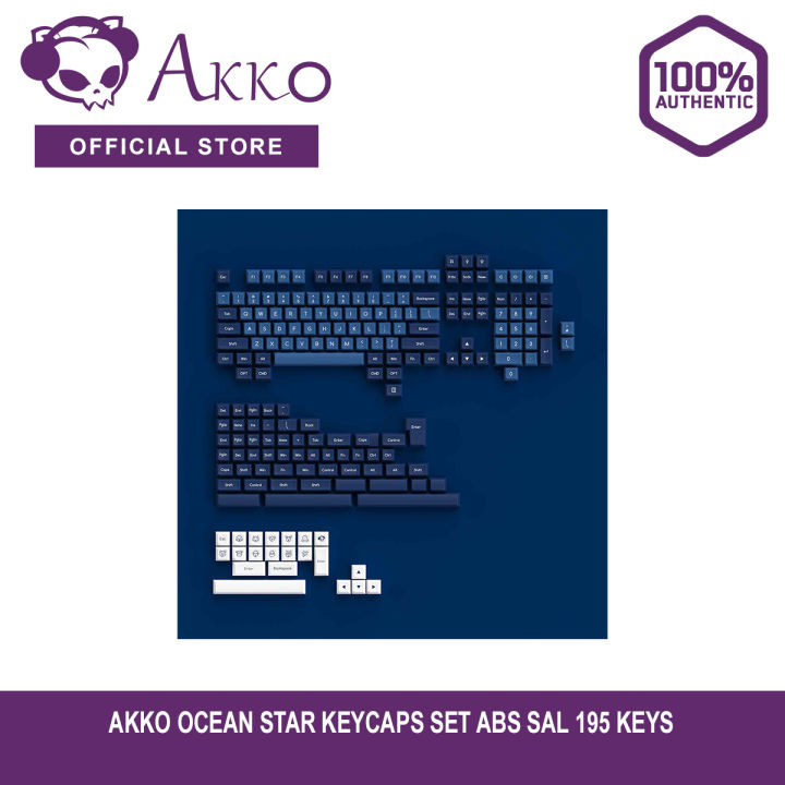 AKKO Ocean Star Keycaps Set ABS SAL 195 Keys | Lazada PH