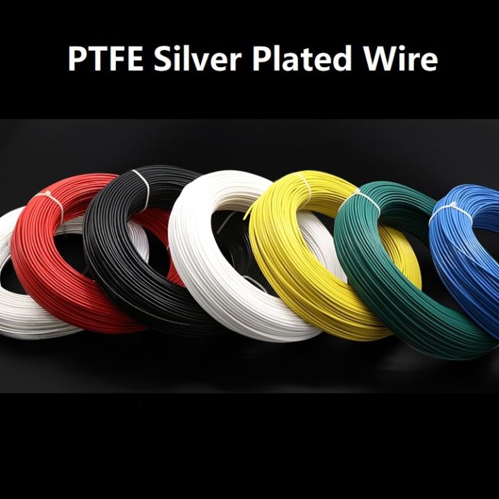 15AWG Diameter 2.2mm Silver Plated Teflon PTFE Wire Silver Plated ...