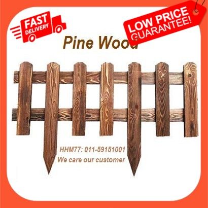 Garden Fence Pagar Kayu Taman Pine Wood Fencing Timber Fence | Lazada