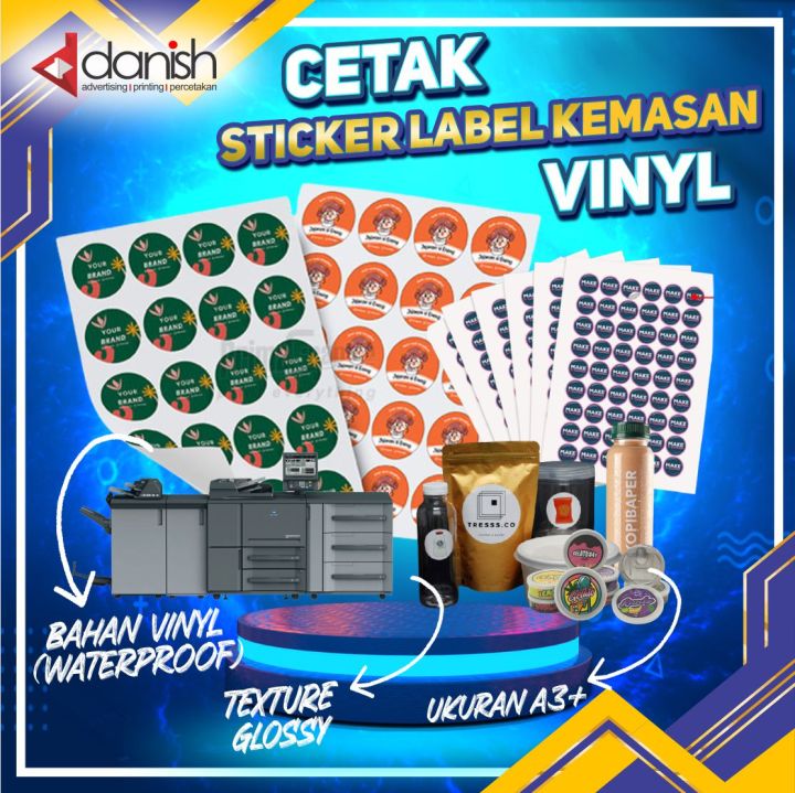 CETAK STIKER VINYL LABEL KEMASAN / Stiker Vinyl / Label Usaha Makanan ...