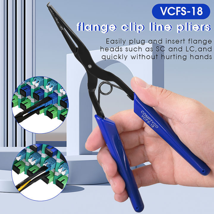 Blue VCFS-18 fiber flange clamp long nose pliers fiber connector plug ...