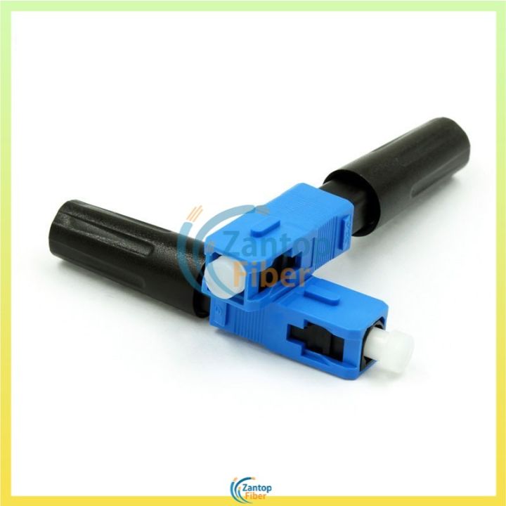 10PCS SC Connector SC-UPC Fast Connector Embedded Fiber Optic Square ...