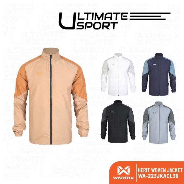 WARRIX เสื้อแจ็คเก็ตผ้าร่ม กันลม Jacket WA-223JKACL36 สีขาว/กรมท่า/ดำ/เทา/กากี | Lazada.co.th
