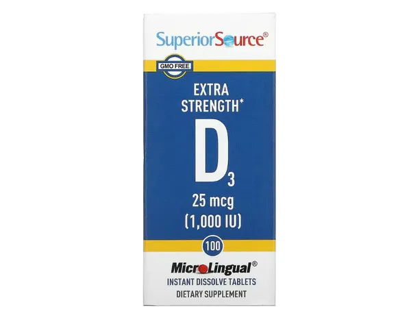 original U.S. Superior Source Strong D3 25 micrograms 1000IU 100 ...