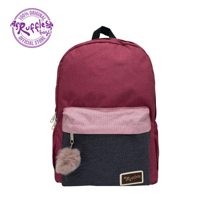 Ruffles Bags Ellis-B Backpack 17" 3 color combination (2023) | Lazada PH