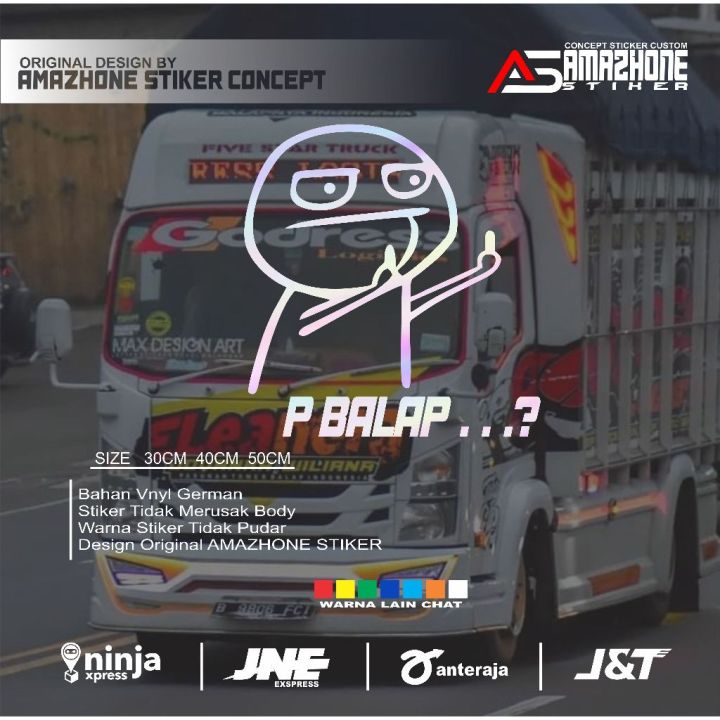 Stiker p balap sticker fucek stiker variasi kaca truck pick up stiker ...