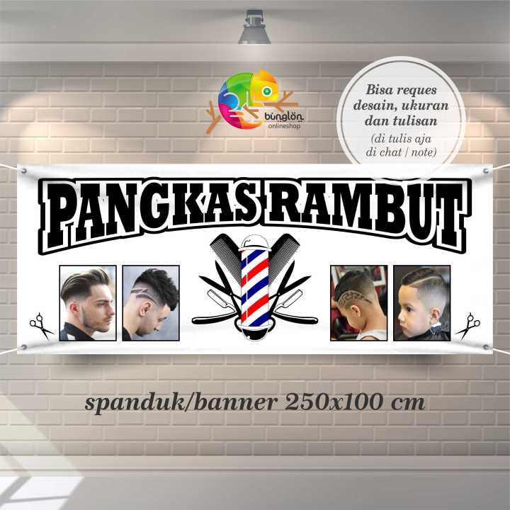 Spanduk, Banner Pangkas Rambut, Barber Shop Putih | Lazada Indonesia
