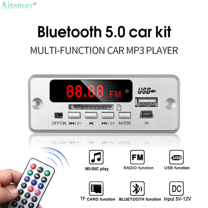 Aitemay Bluetooth Decoder Board Wireless Audio MP3 Player Module Color ...