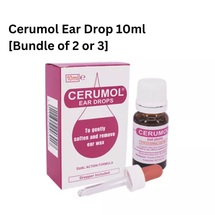Cerumol Updated Formula Ear Drops 10ml w/o Peanut Oil - Gentle Ear Wax ...