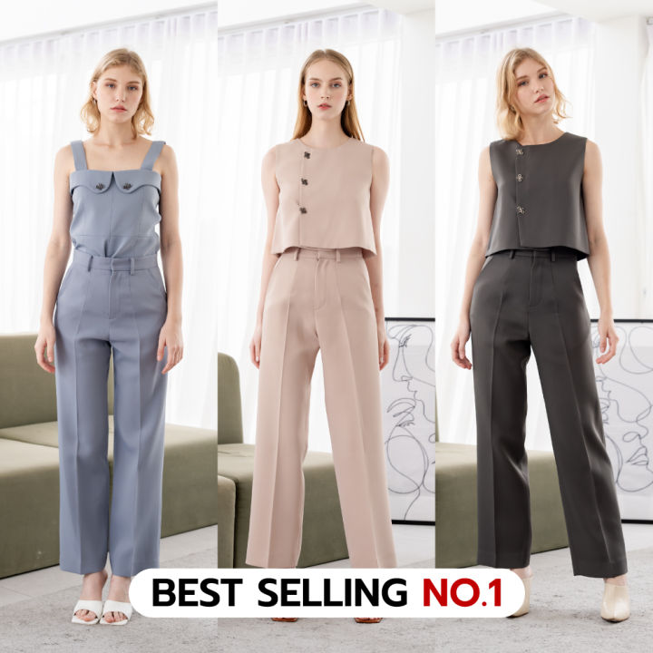 PIMNATTA Eric Pants กางเกงขายาวทรงตรง (สินค้าพร้อมส่ง) แพทเทิร์นสวย ...