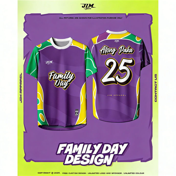 2026Malaysia Family Day theme jersey custom of family member names Baju ...