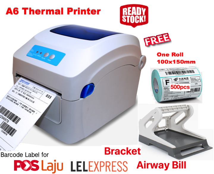 Gprinter GP1324D A6 Airway Bill Thermal Printer Windows & MacOS Barcode ...