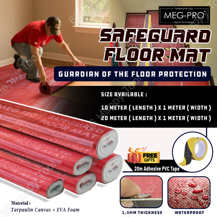 MEG-PRO Safeguard Floor Mat 1.5mm Floor Protection Underlay Double ...