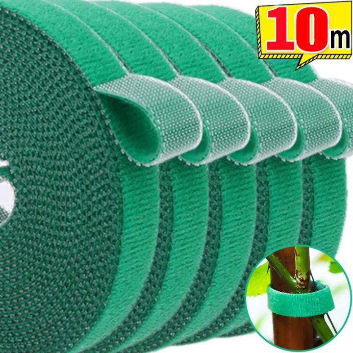 10M Nylon Plant Ties Garden Self Adhesive Plant Bandage Hook Loop Vine ...