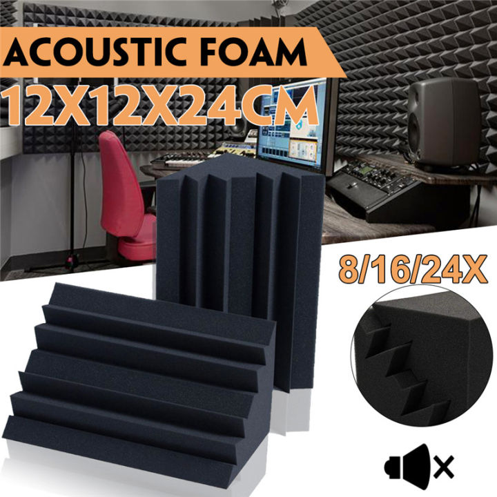 Geepro 12x12x24cm 8pcs Acoustic Bass Trap Corner Bass Acoustic Foam ...