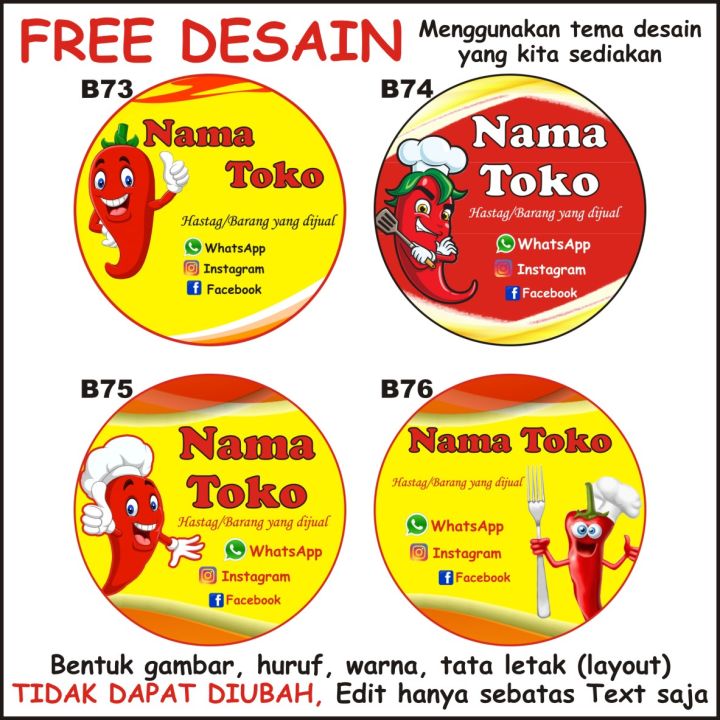 STIKER TEMA CABE BAHAN VINYL TRANSPARAN | STIKER PRODUK | STIKER ...