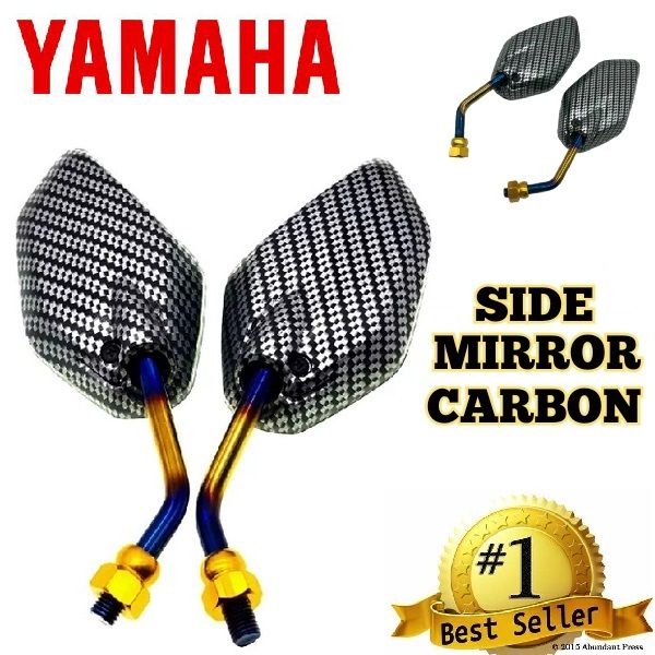 YAMAHA Fazzio / 2TONE MINI SIDE MIRROR THAILAND QUALITY SHORT STEM ...