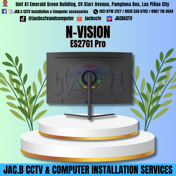Nvision ES27G1 PRO 27" 180Hz Curved Va Panel Gaming Monitor | Lazada PH