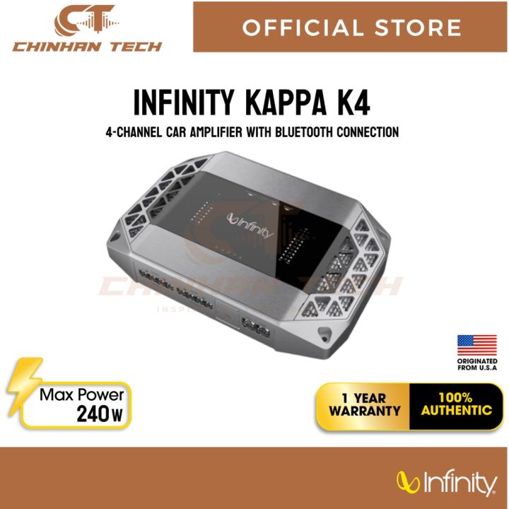 Infinity Kappa K4 4-channel car amplifier with Bluetooth® connection — 100 watts RMS x 4 | Lazada