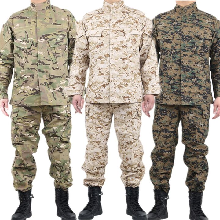 Uniform Men's Suit Men Clothing Outfit Militar Soldier Jacket+Pant ...