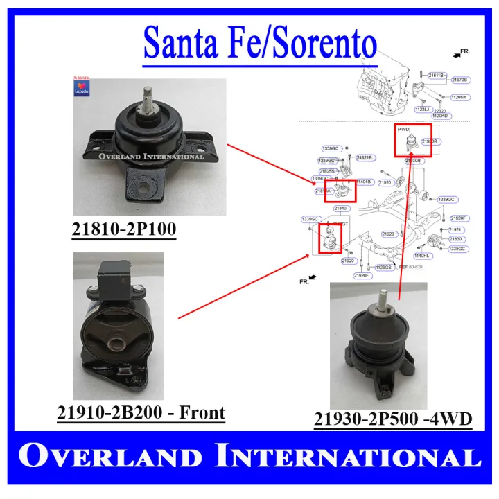 ENGINE MOUNTING Hyundai Santa Fe 2010-2012 / Kia Sorento 2009-2012 ...