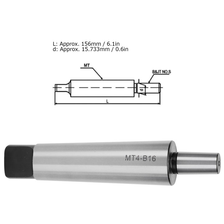 MT4‑B16 Arbor Simple To Operate Drill Press Adapter Drill Chuck Arbor ...