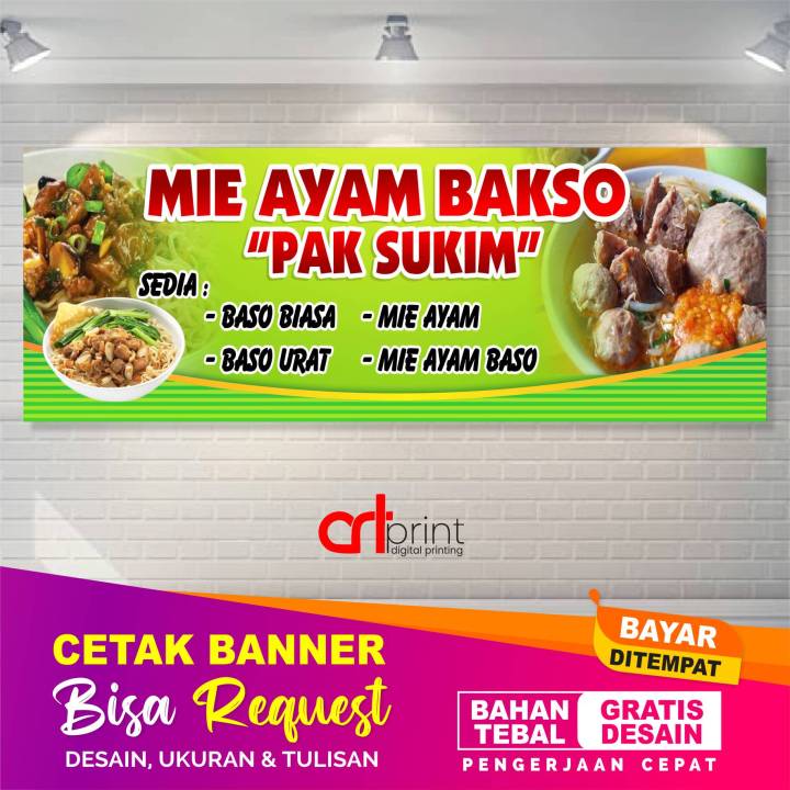 Cetak Spanduk Banner warung mie ayam bakso - Bisa Request Custom ...