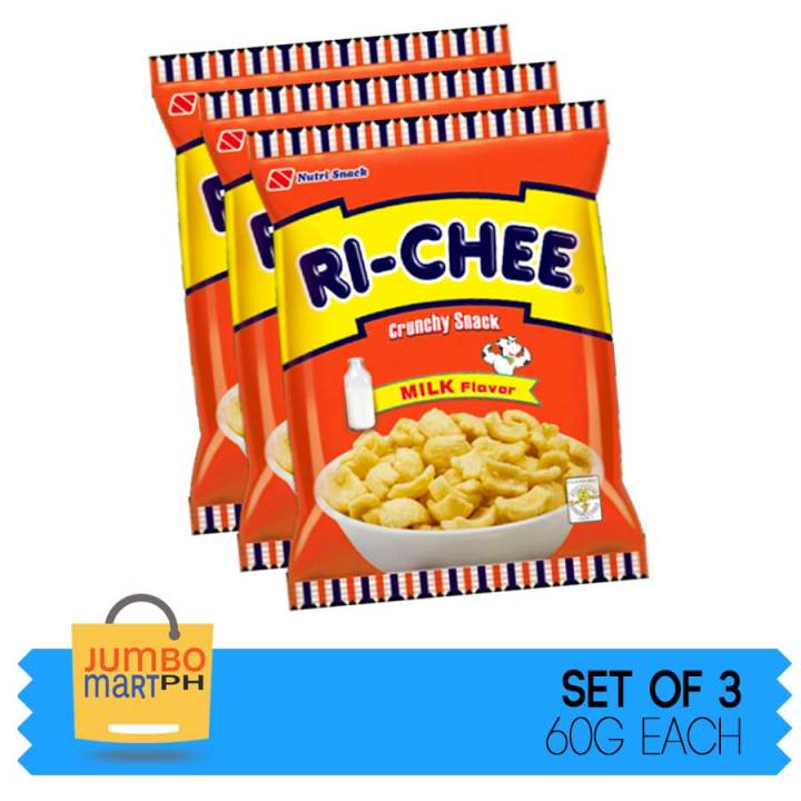 RI-CHEE CRUNCHY SNACK MILK FLAVOR 60G / SET OF 3 | Lazada PH
