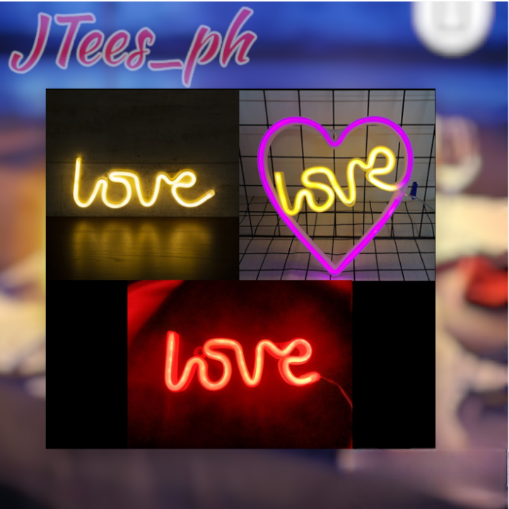 LOVE LED Neon Light Sign for Proposal, Wedding Party, Valetines Day ...