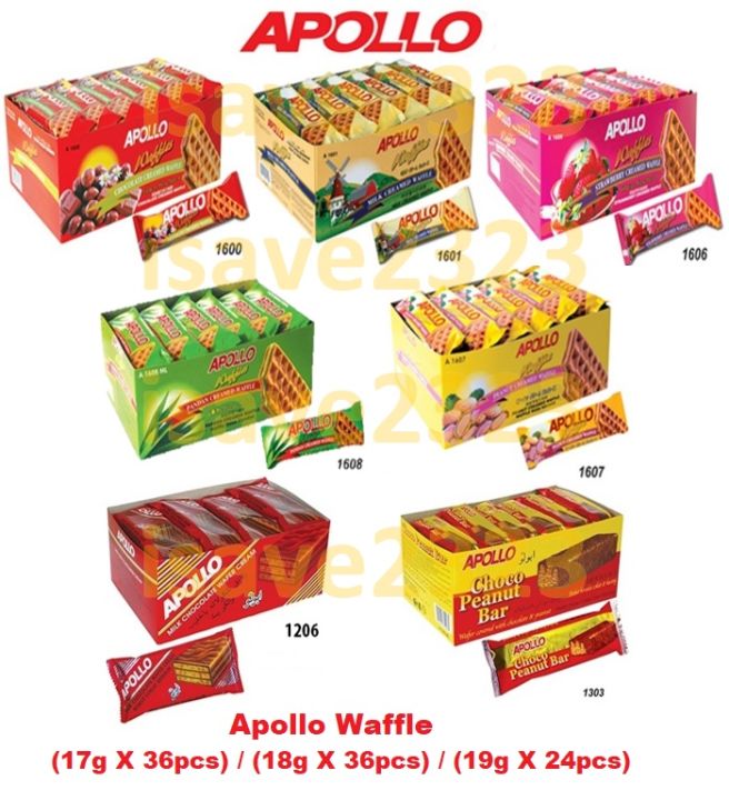 [HALAL] Apollo Waffles Creamed Waffle (17g x 36pcs) / (18g x 36pcs ...