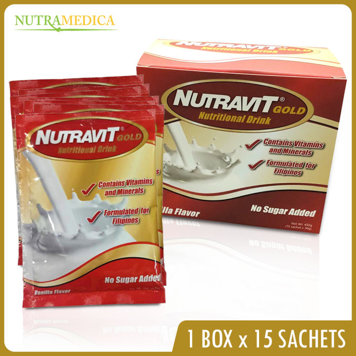NUTRAVIT GOLD ADULT NUTRITIONAL DRINK I FOOD SUPPLEMENT I 30G SACHET 15 ...