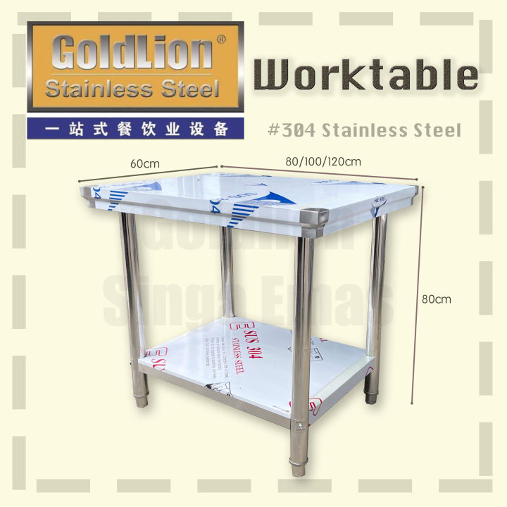 Stainless Steel Working Table Worktable 1 One Tier High / Table for ...