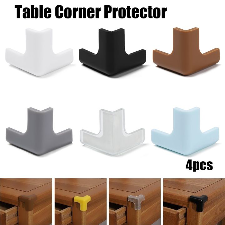 4Pcs Soft Silicone Safe Corner Protector for Baby Kids Protection Table Desk Corner Guard ...