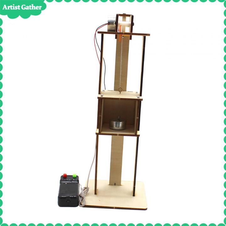 Artist Gather Wooden Elevator Science Experiment Electric Lift DIY Kits ...